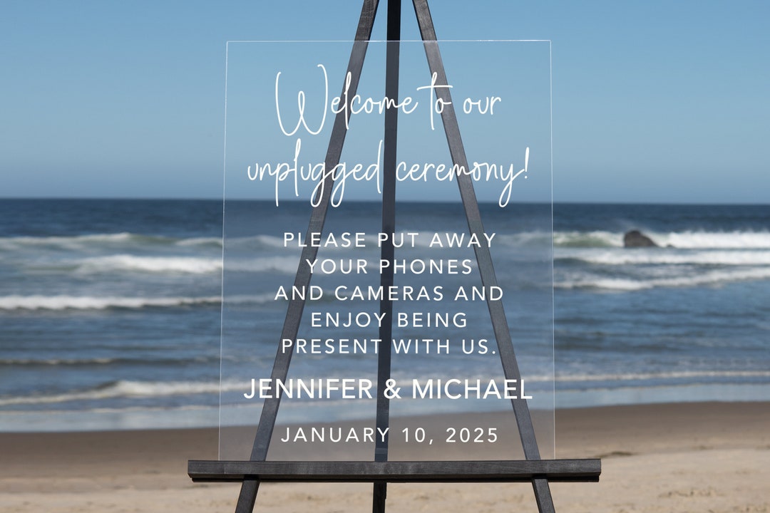 Welcome to Our Unplugged Wedding Ceremony unplugged Wedding Welcome ...
