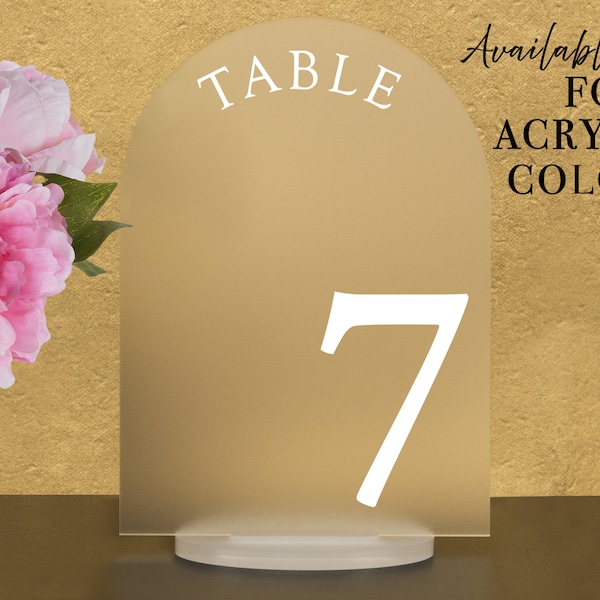Acrylic Arch Table Number - Etsy