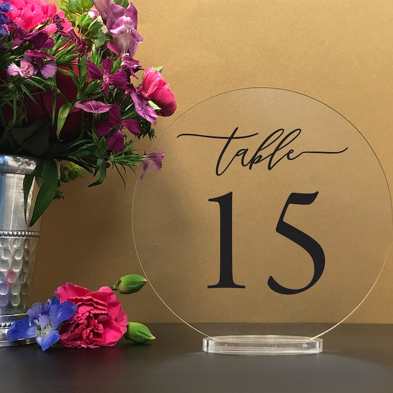 Circle Table Numbers - Etsy