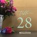 Custom Color Square Table Numbers With Stand Clear Acrylic - Etsy