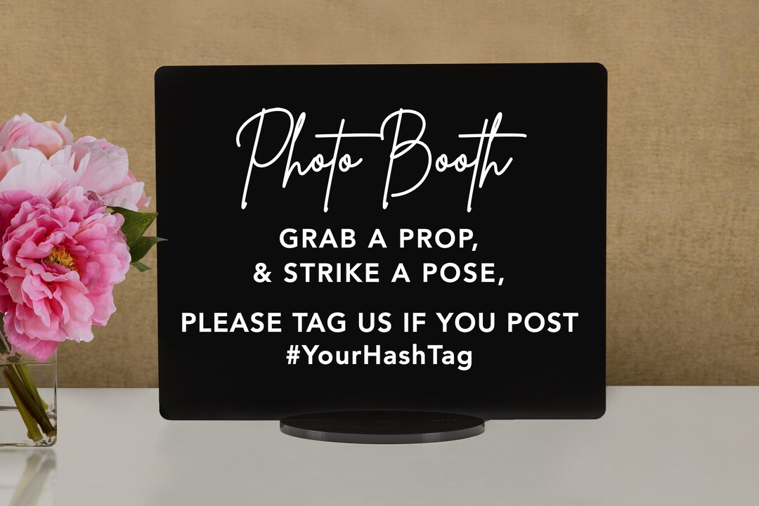 Photo Guestbook, Polaroid Photo, Photo Booth Acrylic Sign for Wedding ...