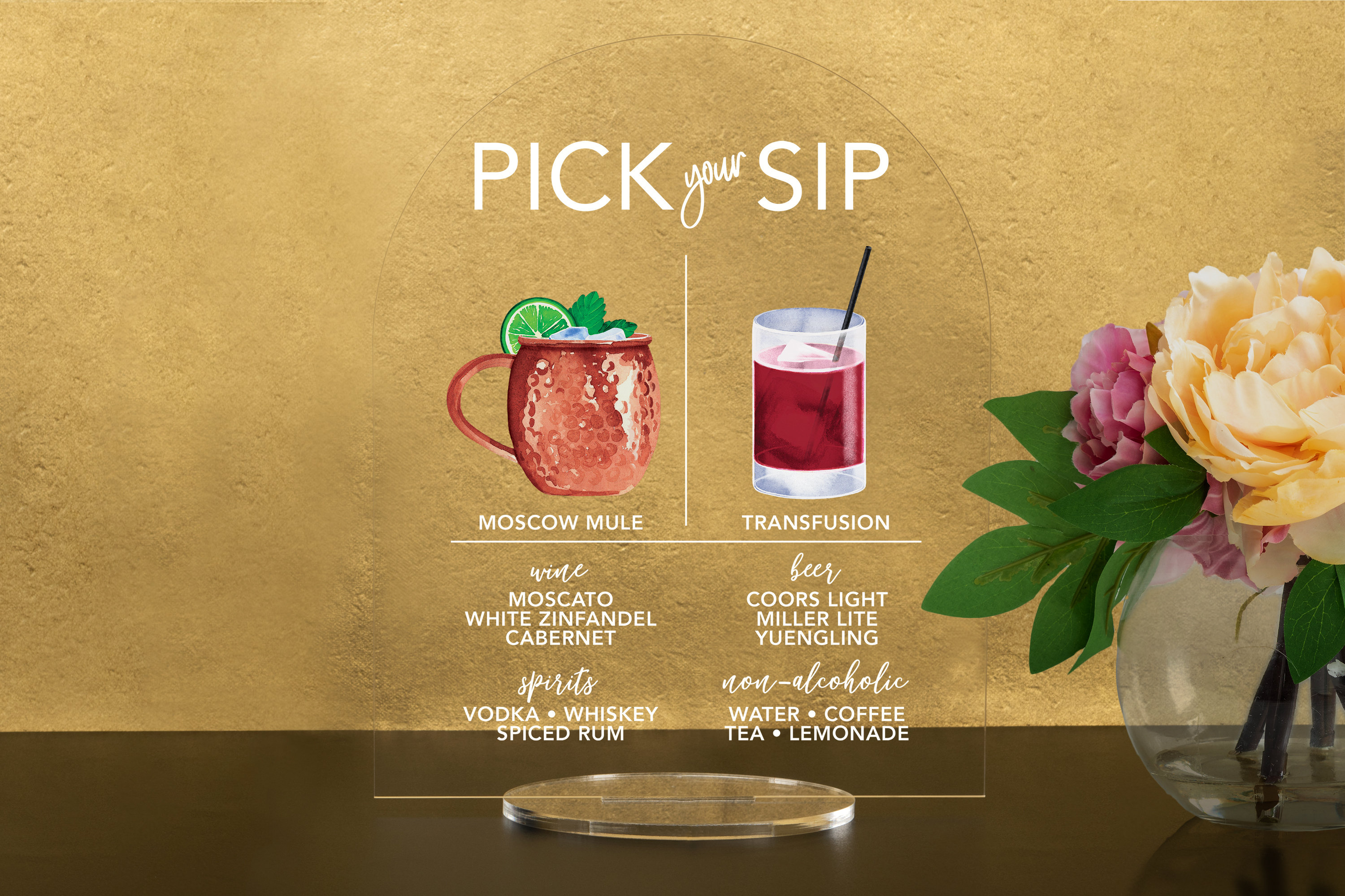 Our Signature Drinks! Full Arch - Dome Bar Menu Sign, Cocktail Bar Sign ...