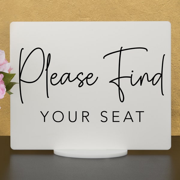 Please Find Your Seat Sign Template - Etsy