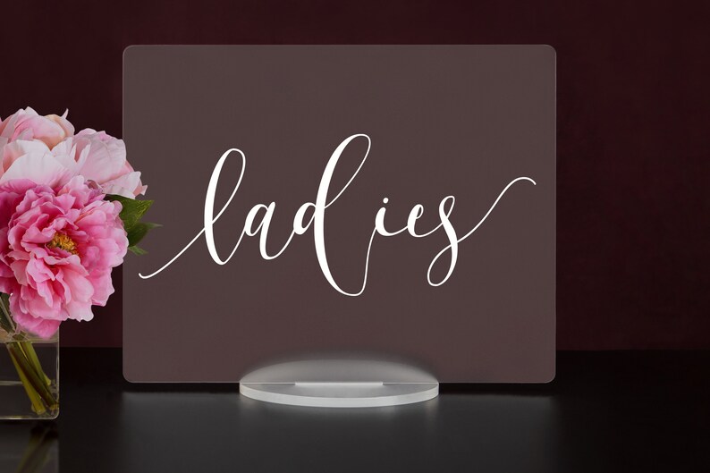 Ladies Restroom Sign - Wedding or Event Acrylic Sign - Etsy