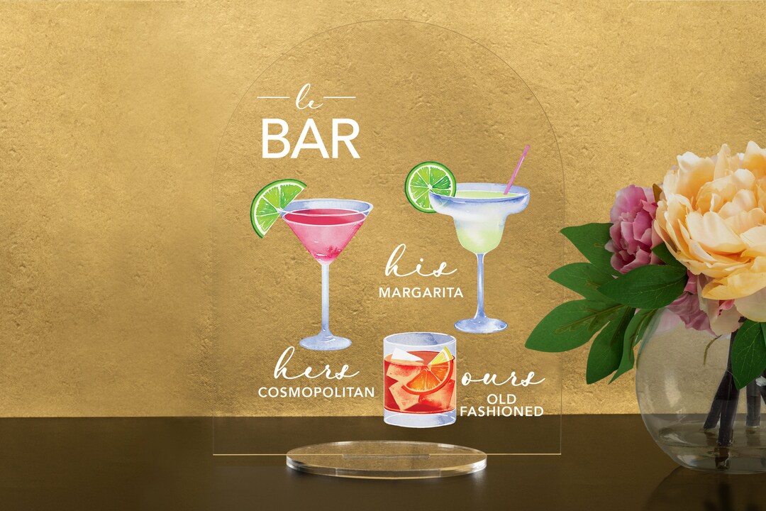 Our Signature Drinks! Full Arch - Dome Bar Menu Sign, Cocktail Bar Sign ...