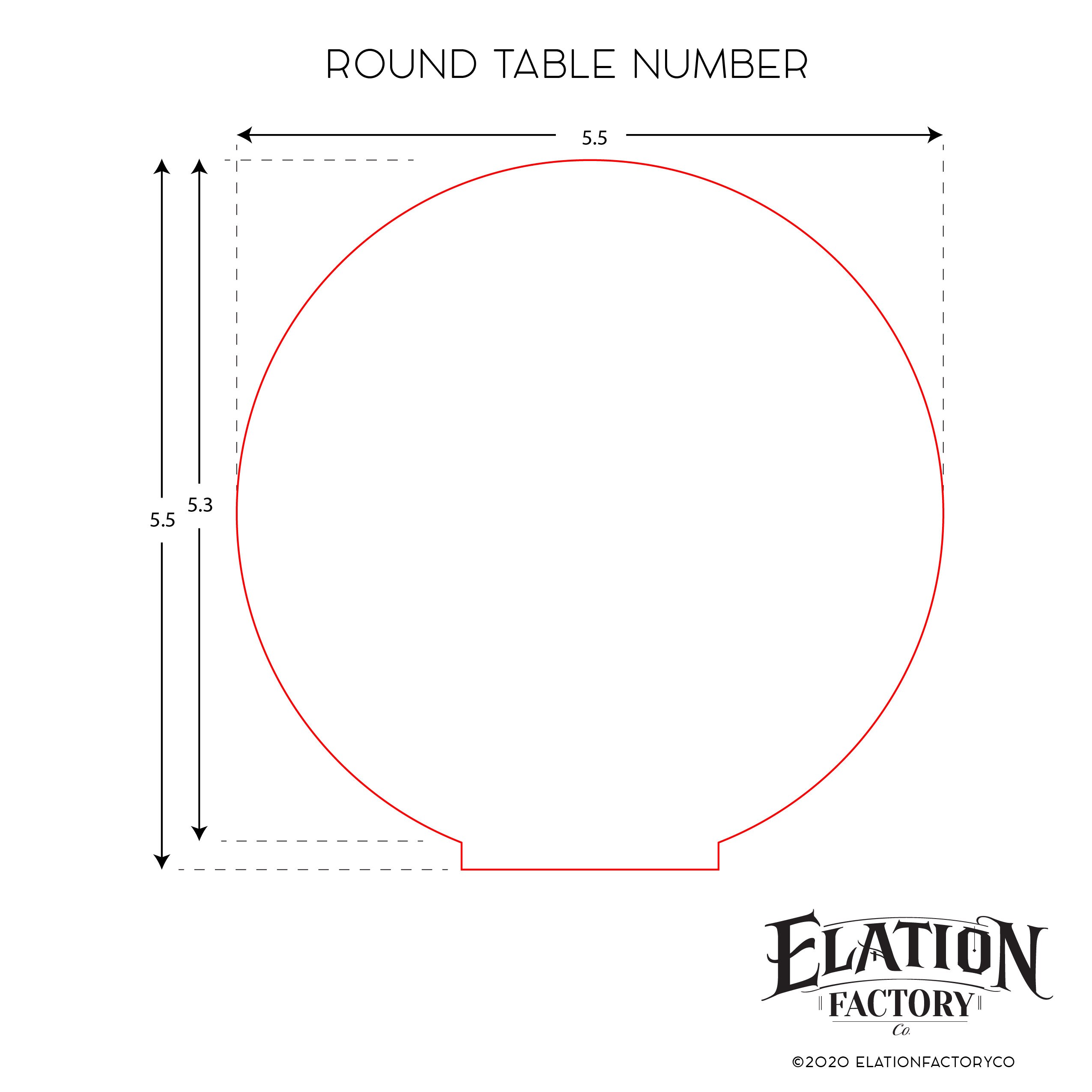 Round Table Numbers With Stand Clear Acrylic Wedding Table - Etsy
