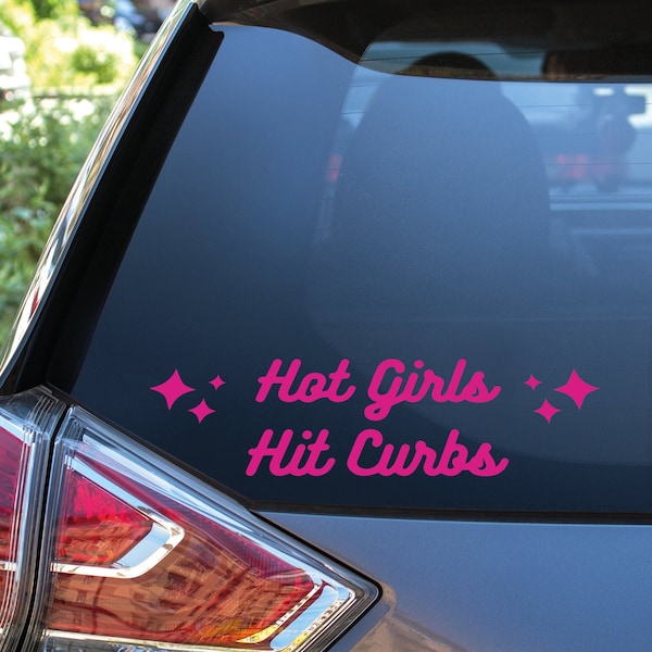 Hot Girls Hit the Curb Bumper Stickers - Etsy UK