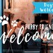 Furry Friends Welcome Dogs Welcome, Dog Friendly Window Sign, Vinyl ...