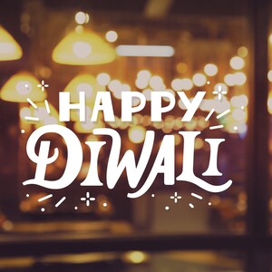 Happy Diwali Sticker - Diwali Home Decor, Window Decoration for Diwali ...