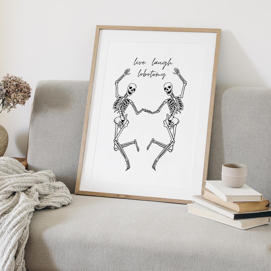 Live Laugh Lobotomy 01 Poster: Dark Humour Wall Art, Funny Print ...