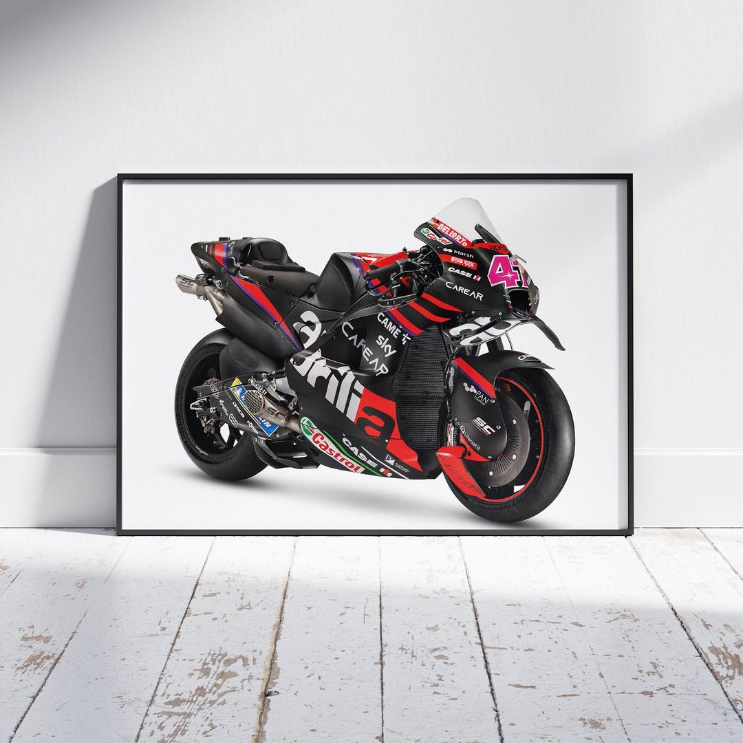 Aprilia Rs-gp Poster: Motorbike Print, Motogp, Racing Motorcycle, Home ...