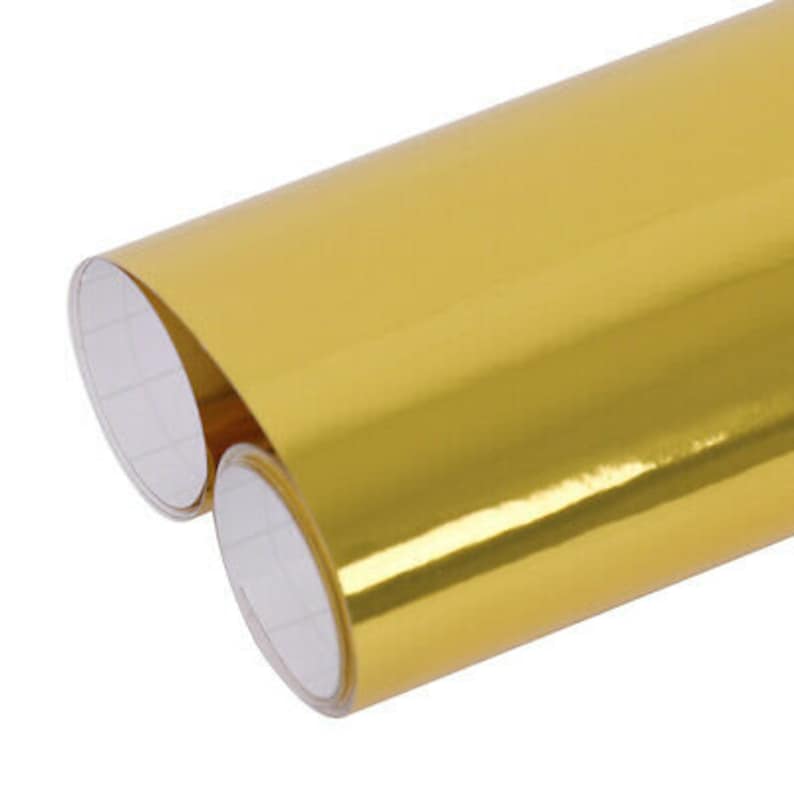 Chrome Gold Sign Vinyl - A4 Sheets - Sticky Back Plastic - Craft Cutter ...