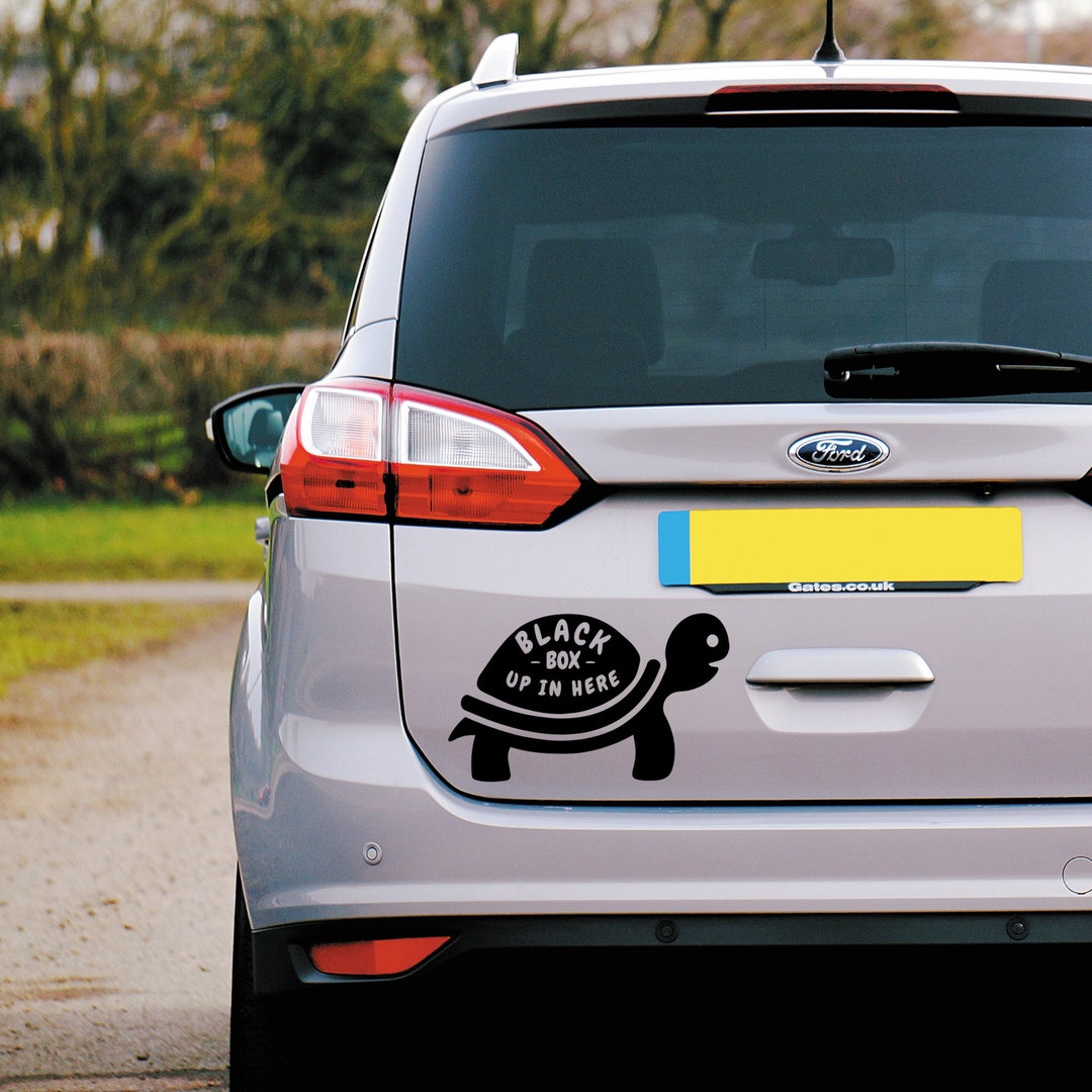 Black Box Tortoise Car Sticker Funny Vinyl Decal for Car Bumper or Rear ...