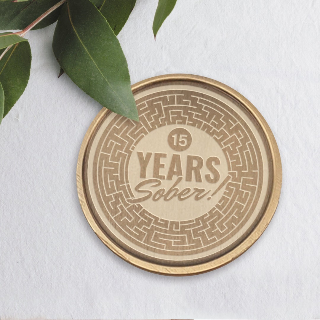 Sobriety Coin - Maze: Custom Sobriety Token, Personalised Milestone, AA ...