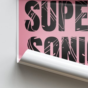 Supersonic Pink Slice Poster: Oasis Print, Song-inspired Print, Iconic ...