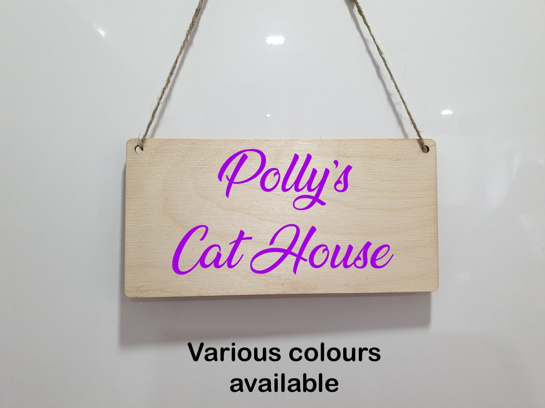 Personalised Cat or Dog Sign / Hanging Home Plaque / Pet House Gift ...