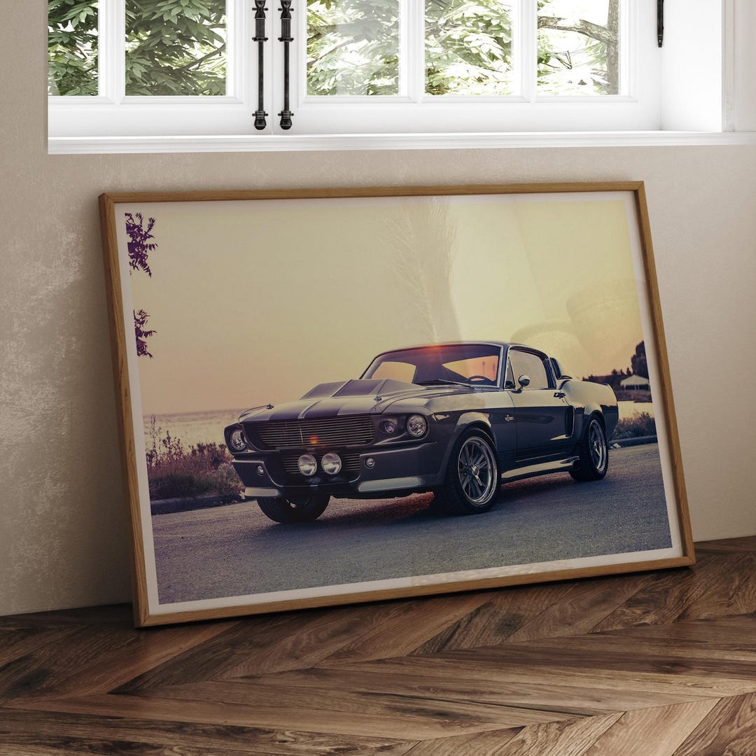 Classic Ford Mustang Shelby Gt500 Poster: Iconic American Muscle Car ...