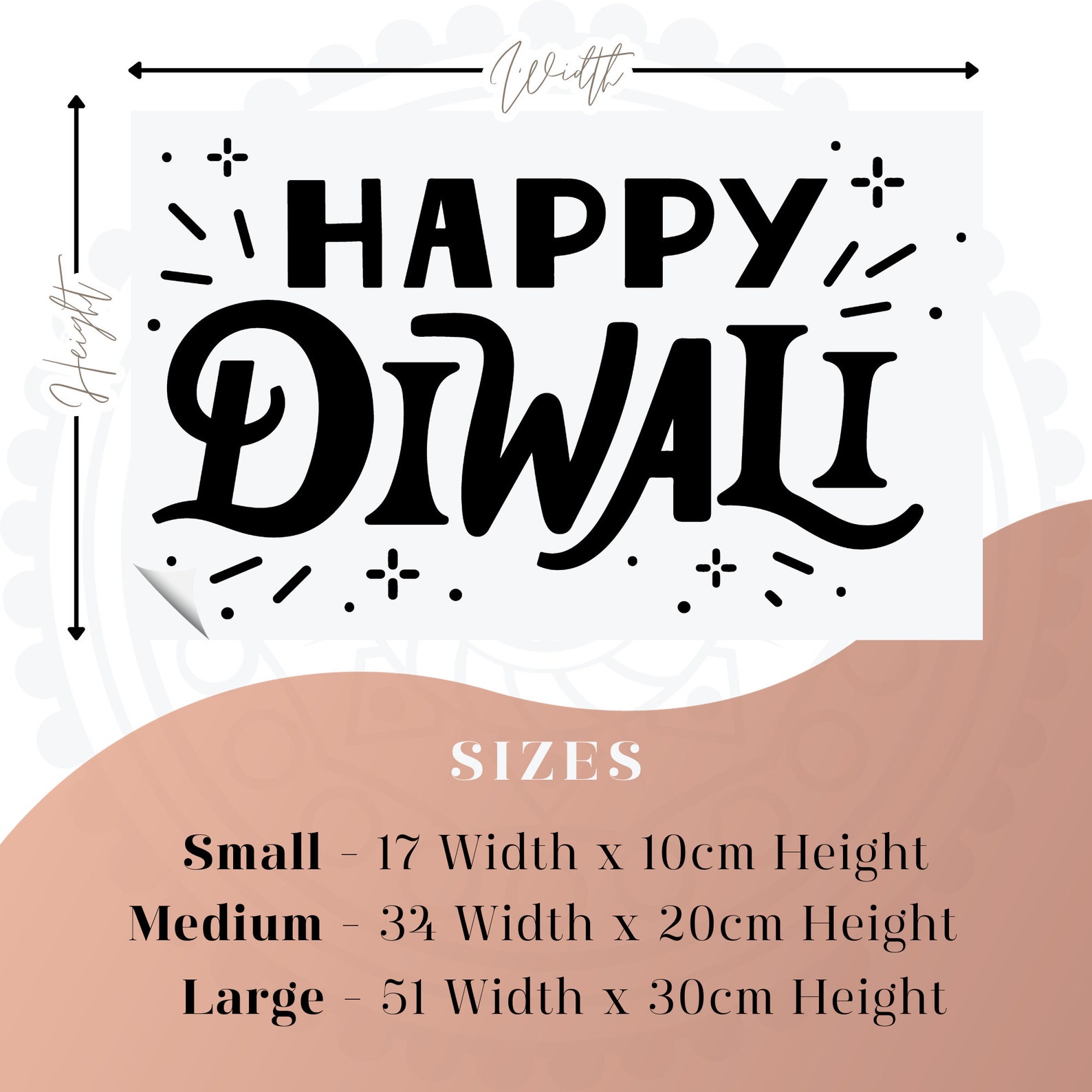 Happy Diwali Sticker - Diwali Home Decor, Window Decoration for Diwali ...