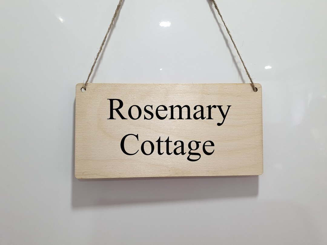 Personalised House or Cottage Name Sign / Wall Hanging / Rustic Sign ...
