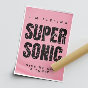 Supersonic Pink Slice Poster: Oasis Print, Song-inspired Print, Iconic ...