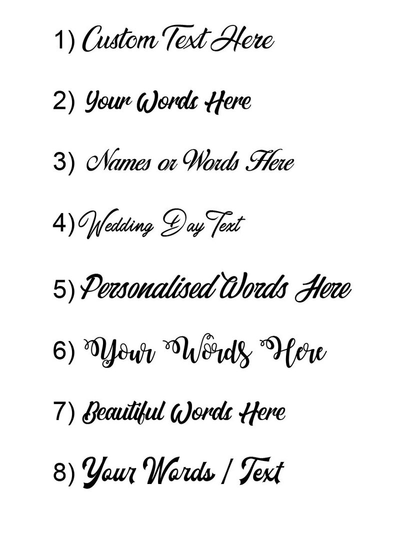 Personalised Sticker / Various Fonts Sizes / Wall Words | Etsy