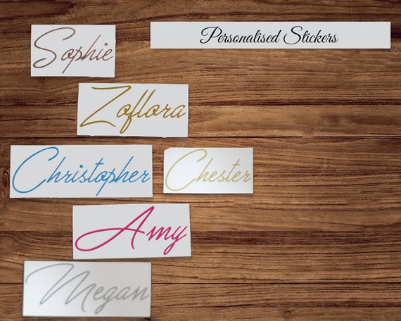 Personalised Name Sticker / Vinyl Decal Label / Water Bottle / | Etsy
