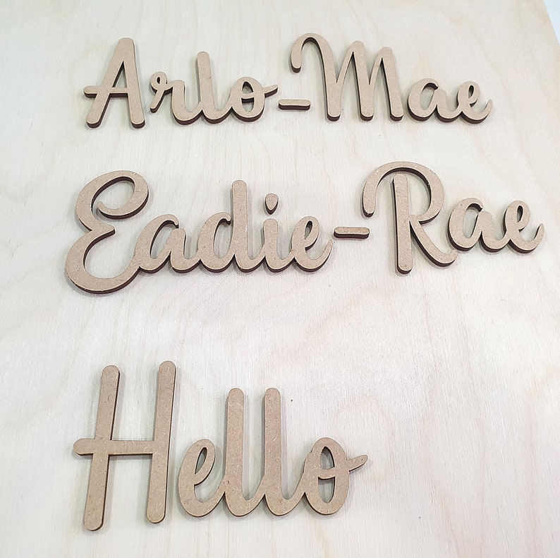 Personalised Wooden Wall Letters / Wall Words / Script Style - Etsy UK