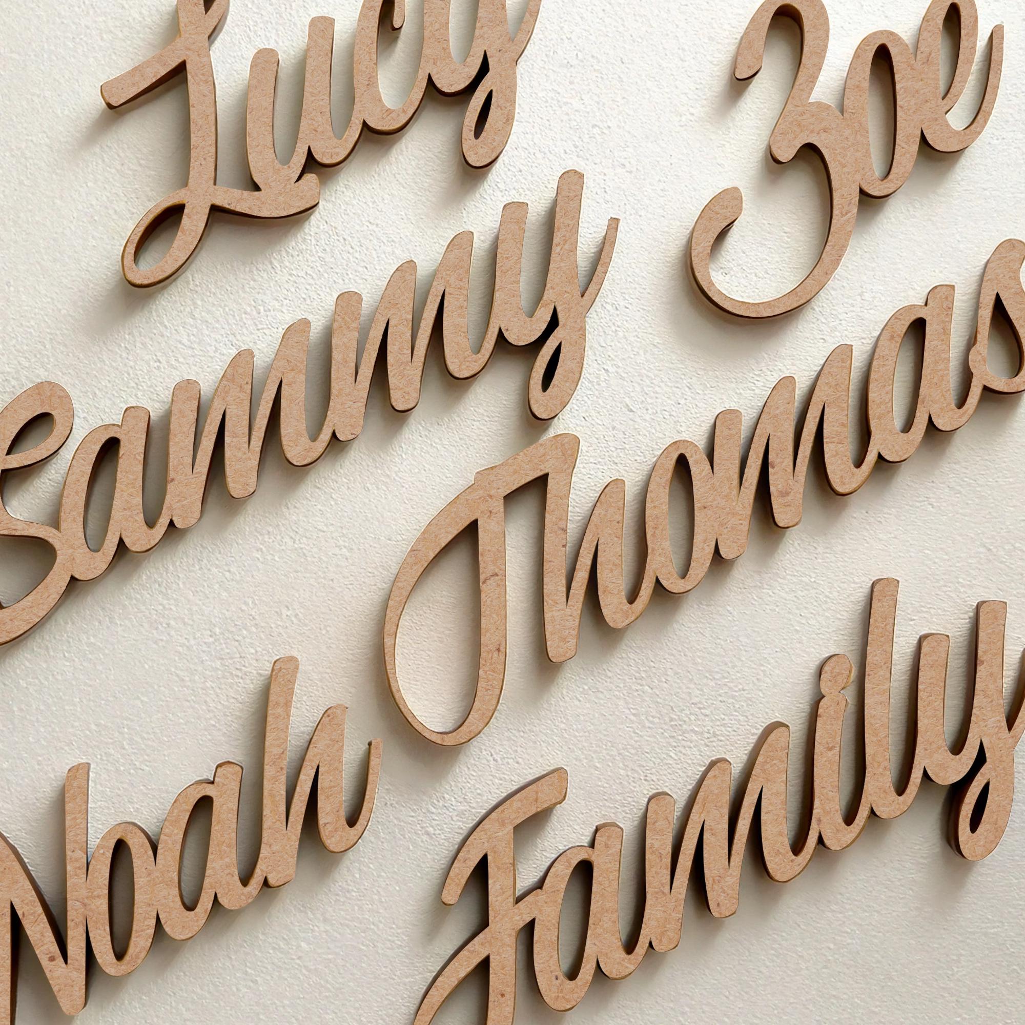 Custom MDF Name Sign – Wooden Word Cutout | Personalised Wall Art ...