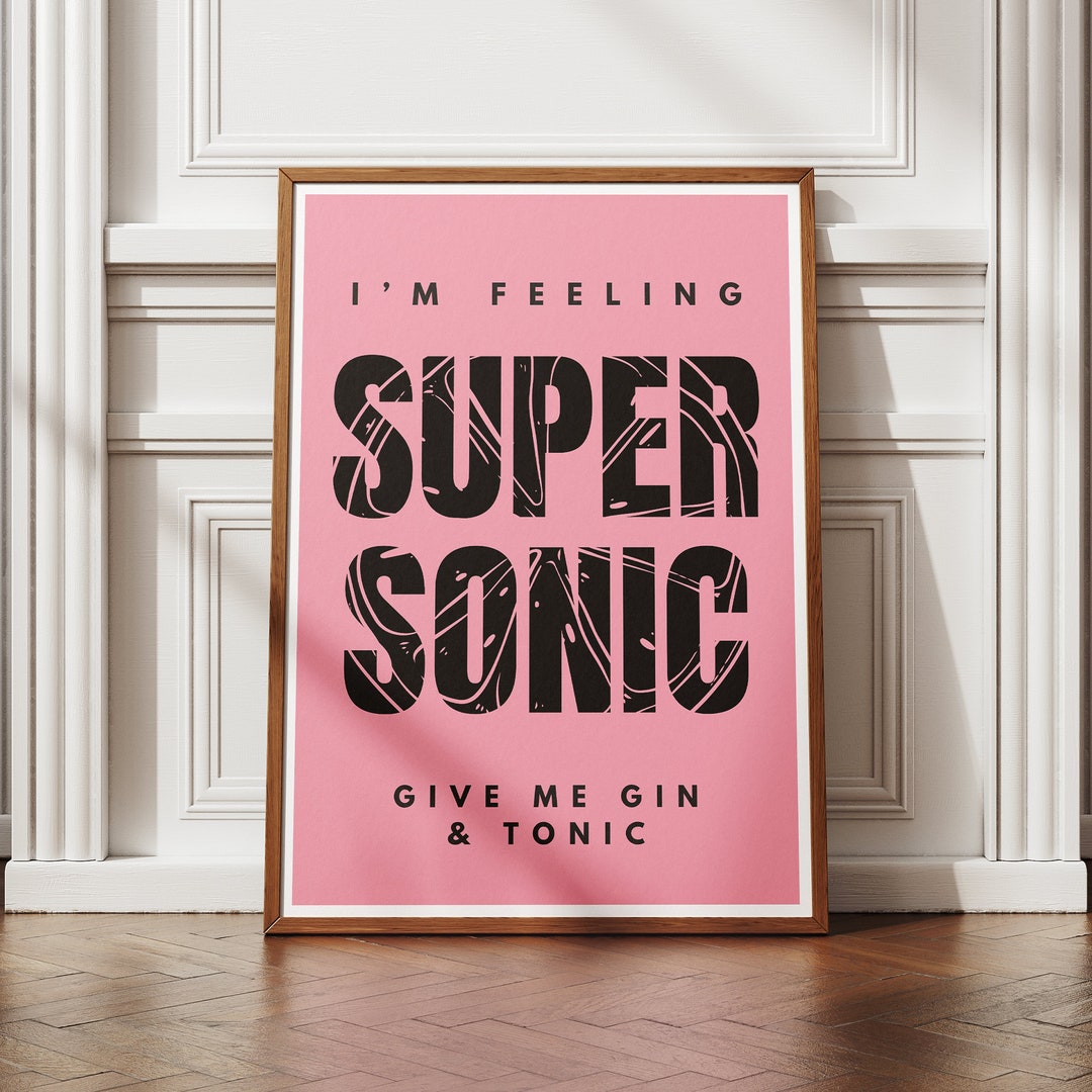 Supersonic Pink Slice Poster: Oasis Print, Song-inspired Print, Iconic ...