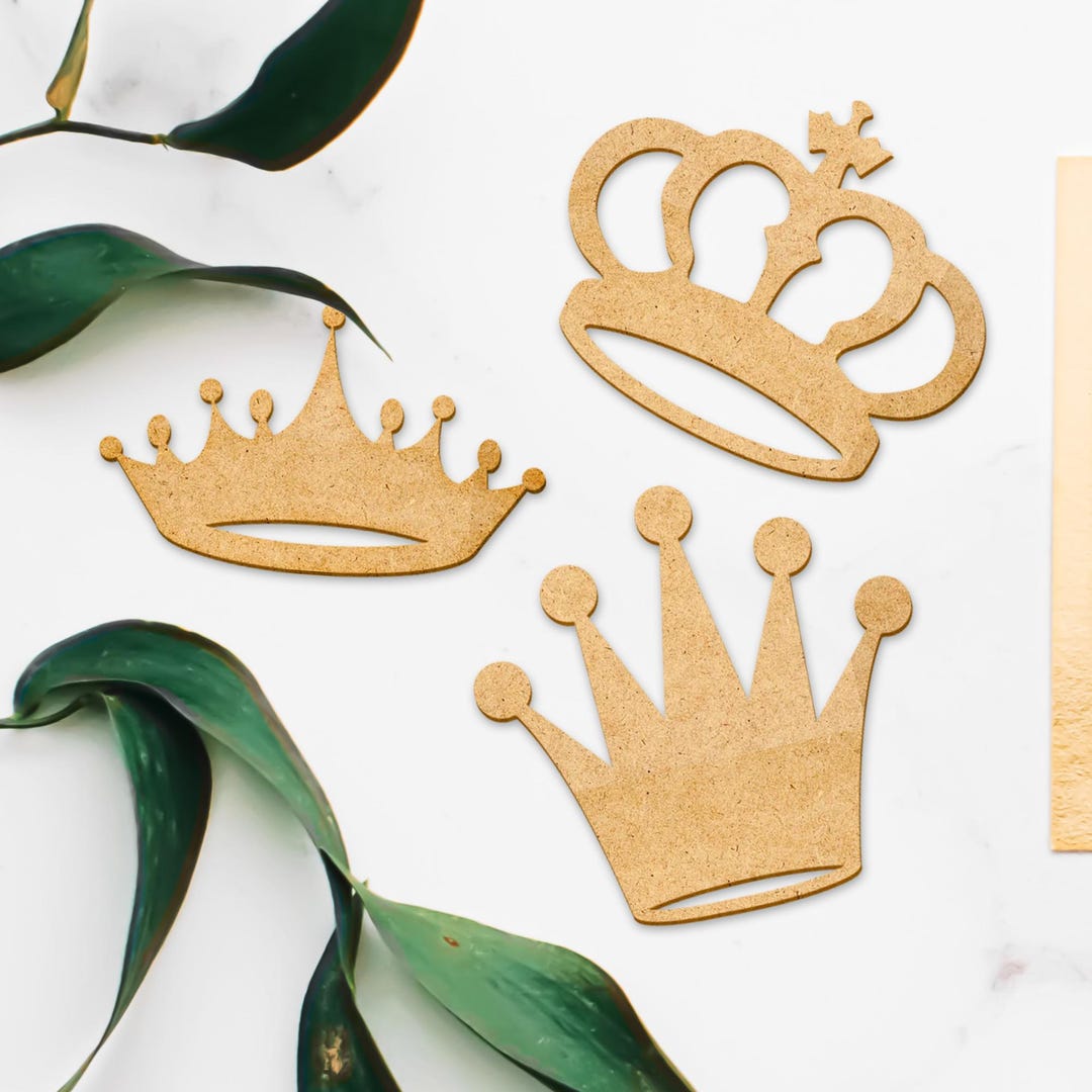 Crown & Tiara Wooden Craft Blanks | DIY Decorations, MDF Craft Shapes ...