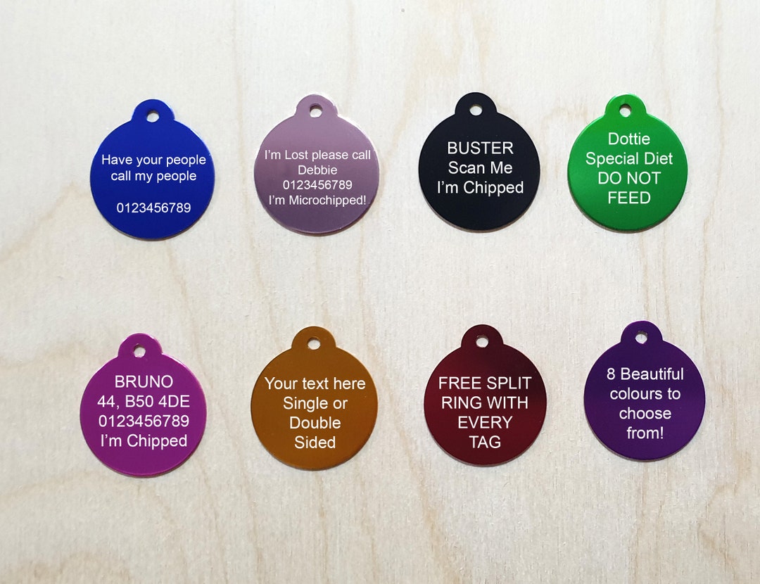 Engraved Dog Tag Dog ID Tag Pet Tag Personalized Dog Name Tag Custom ...
