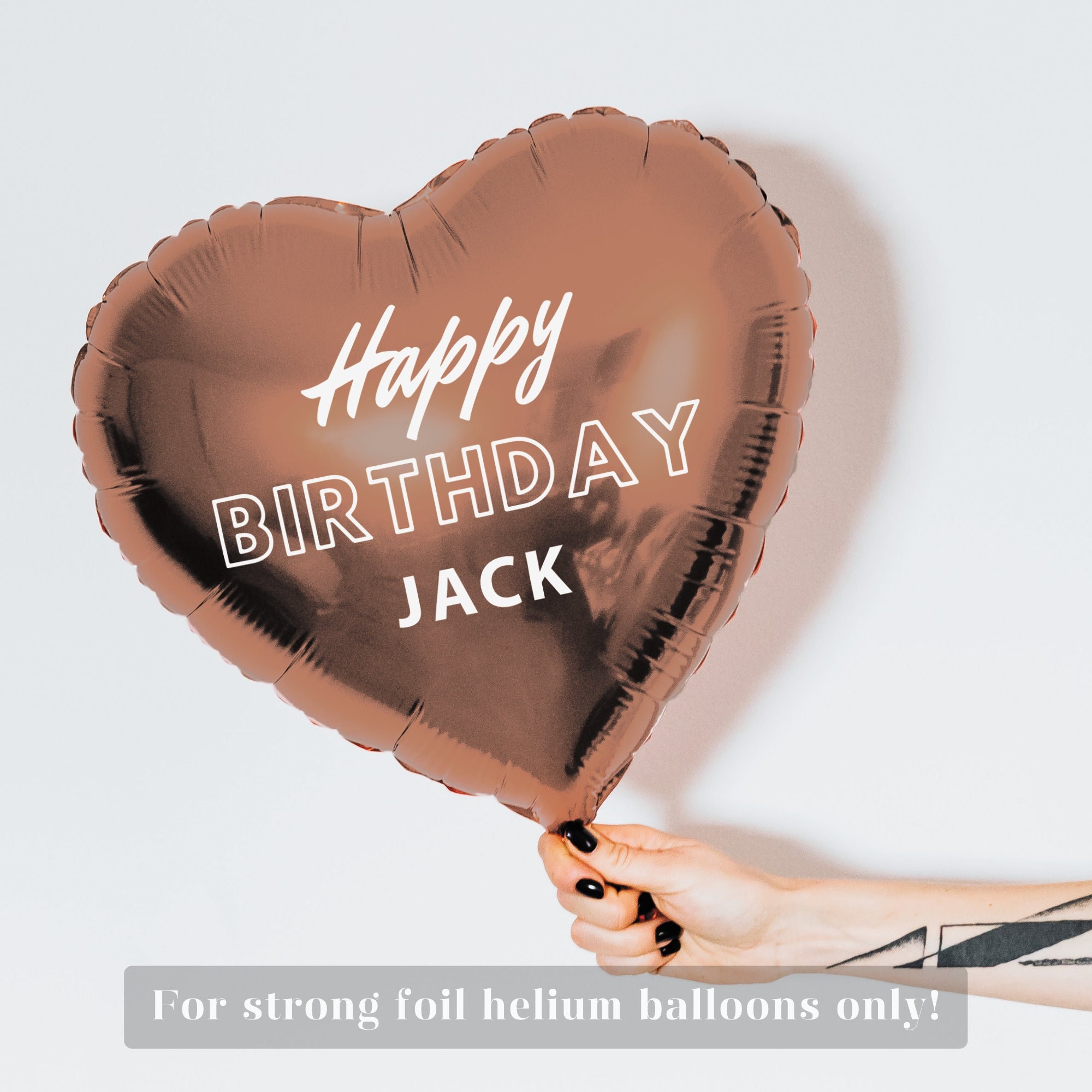 Personalised Happy Birthday Balloon Sticker - Custom Name Sticker Decal ...