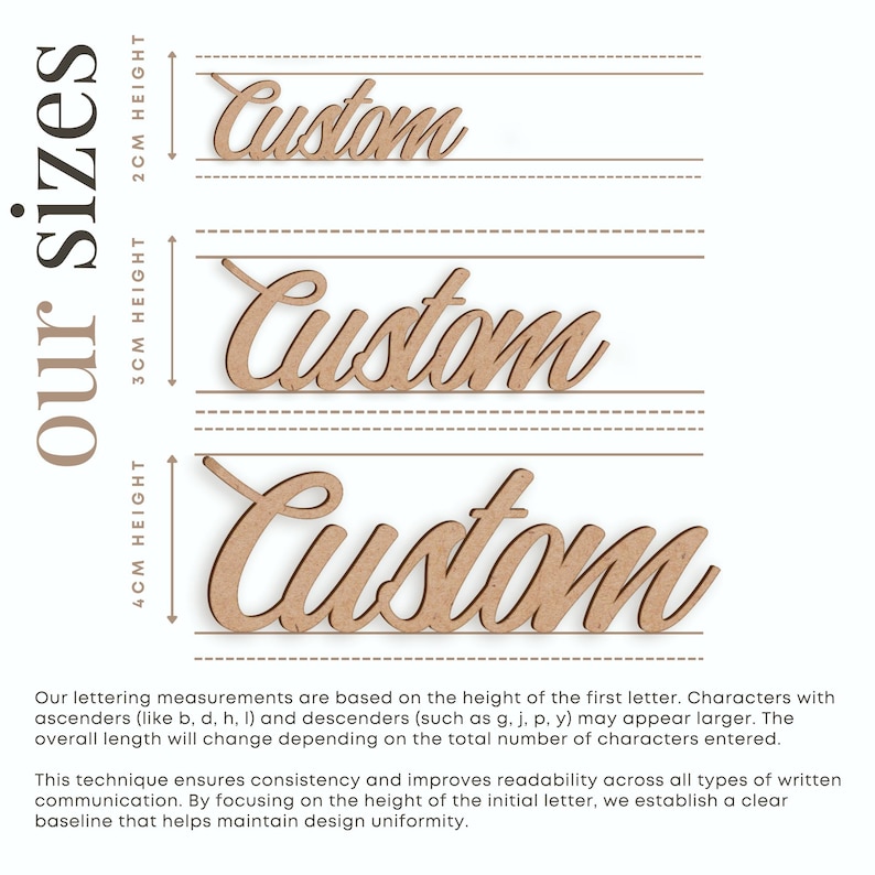 Custom MDF Name Sign – Wooden Word Cutout | Personalised Wall Art ...