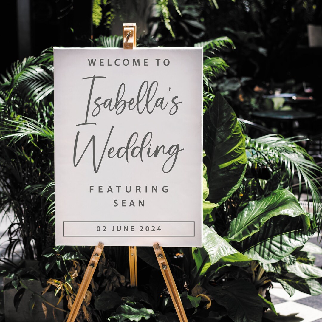 Funny Wedding Welcome Sign - Personalised Sticker for DIY Welcome Sign ...