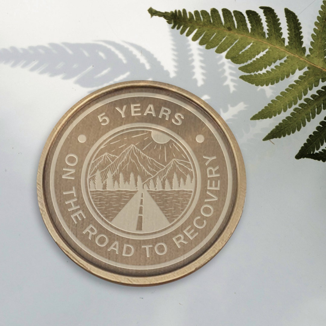 Sobriety Coin - Recovery Road: Custom Sobriety Token, Personalised ...