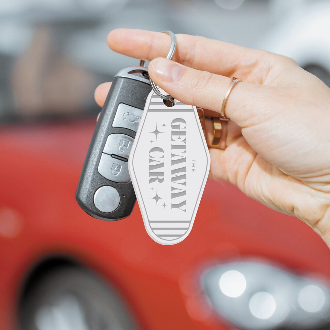 The Getaway Car Motel Keyring Retro Acrylic Keychain, Vintage Vibes ...
