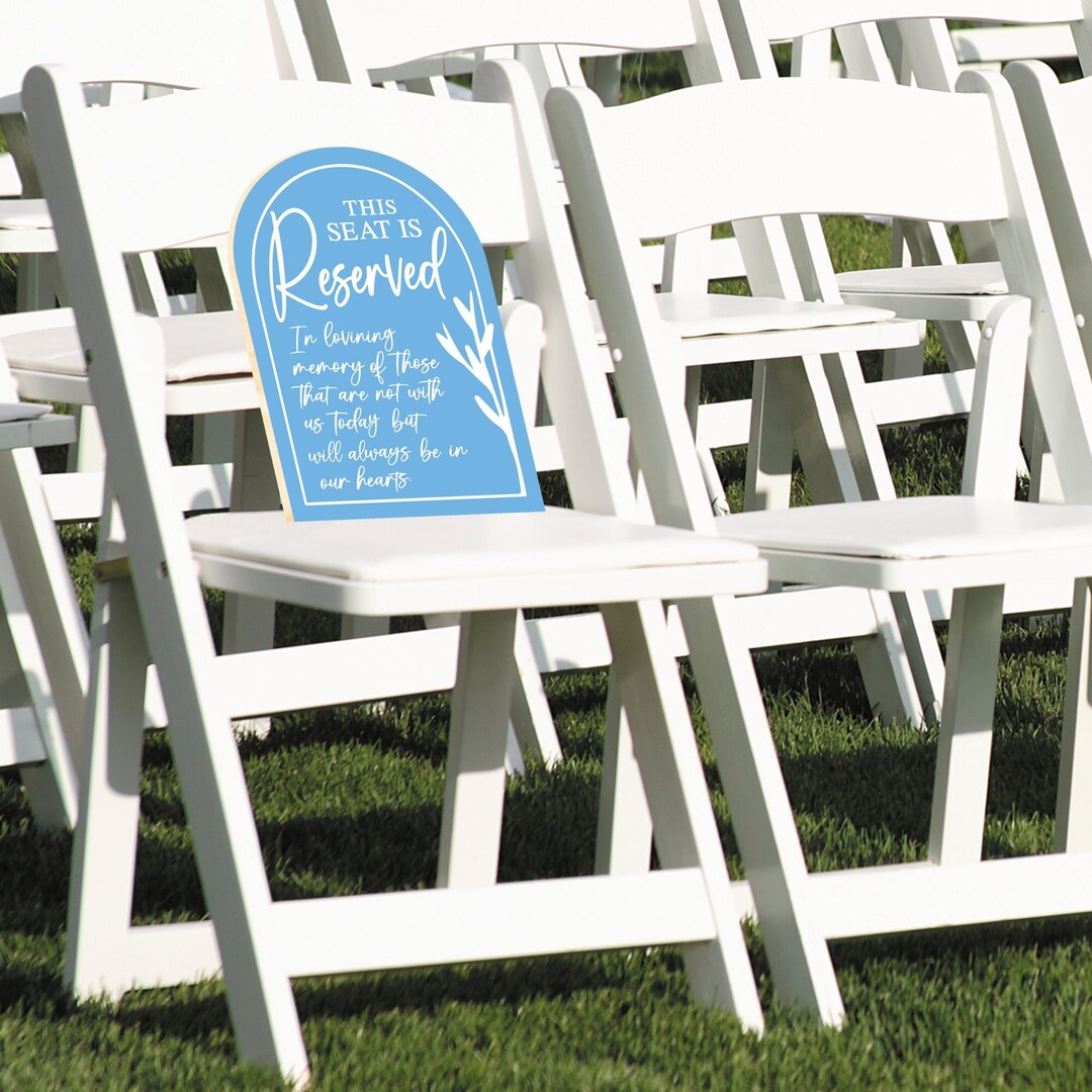 Reserved in Loving Memory - Remembrance Sign for Wedding, Reserved Seat ...