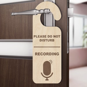 Door Sign Hanger Do Not Disturb Working Recording Treatment Meeting ...
