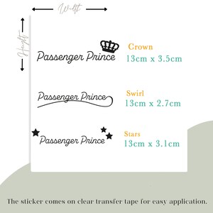 Passenger Prince Car Mirror Decor Sun Visor Mirror Crown 13cm Width - Etsy