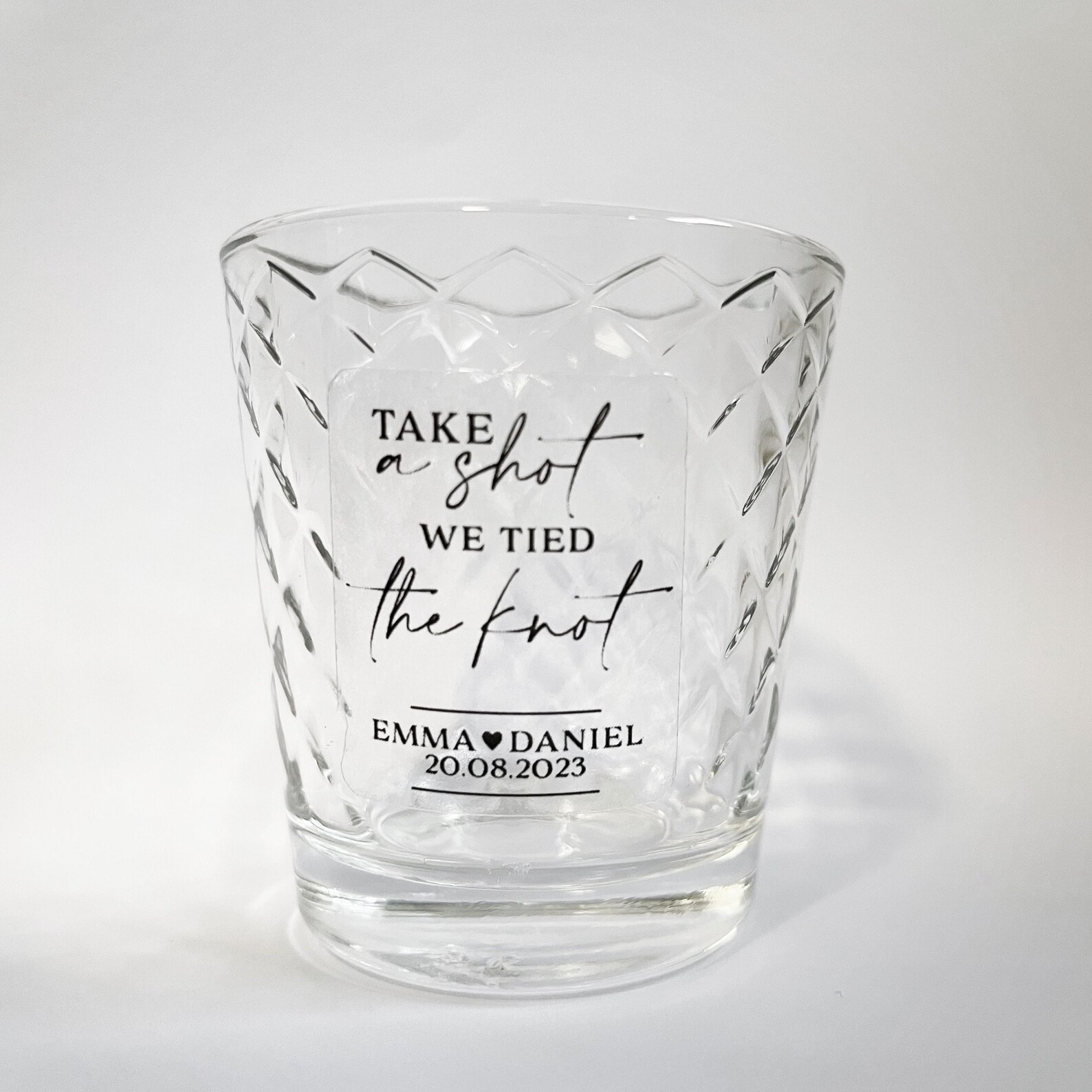 Take A Shot We Tied the Knot Stickers for Wedding Favours Wedding Favor ...