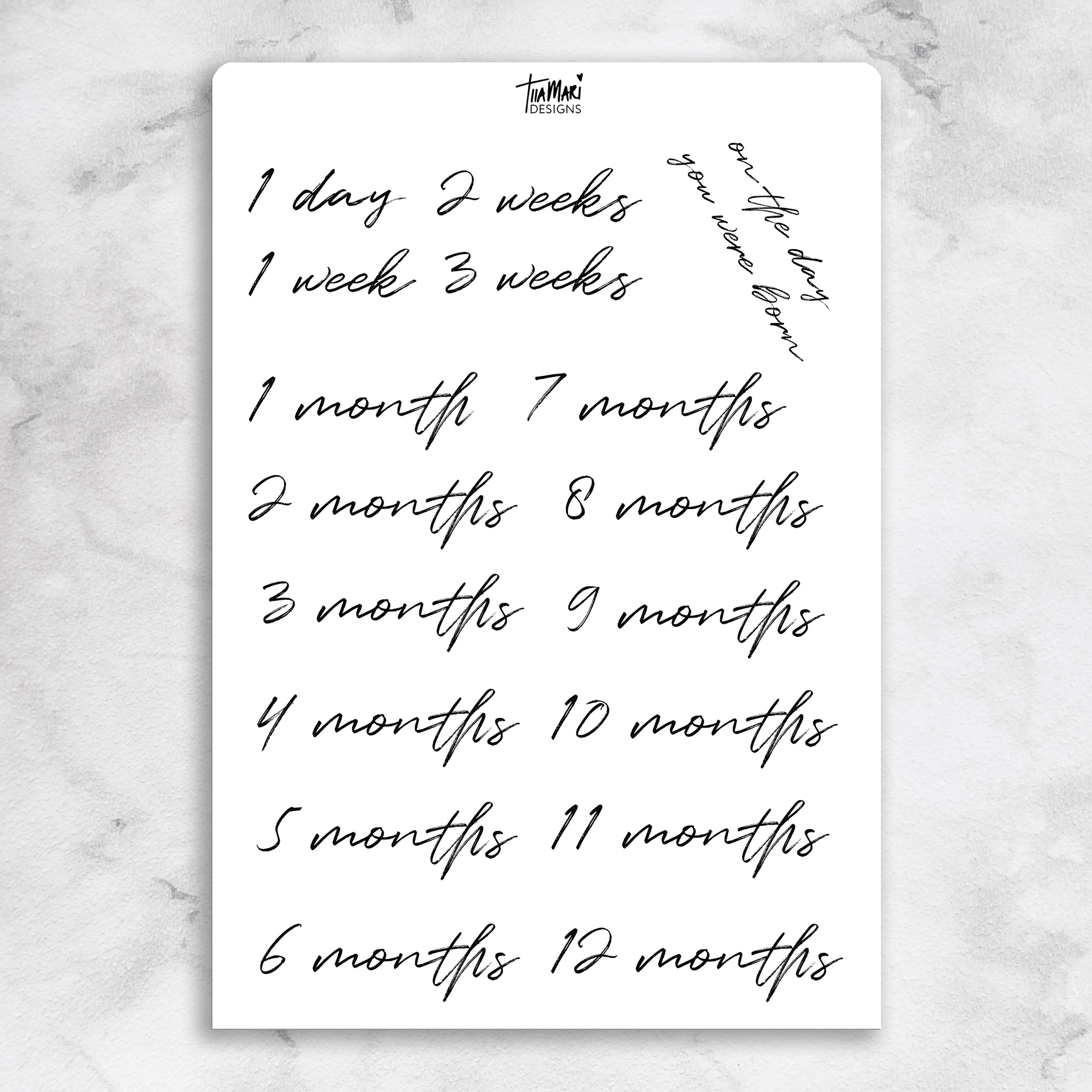 Baby Milestones Accomplishments Months Weeks Countdown Clear - Etsy UK