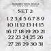 Weekdays, Months, Numbers Adhesive Vinyl Decal Set | Each Word is 1 ...