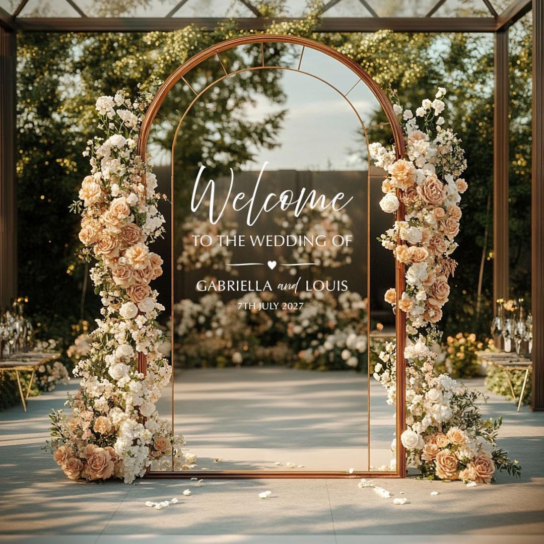 Welcome to the Wedding of Sign Decal, Wedding Welcome Transfer, DIY ...