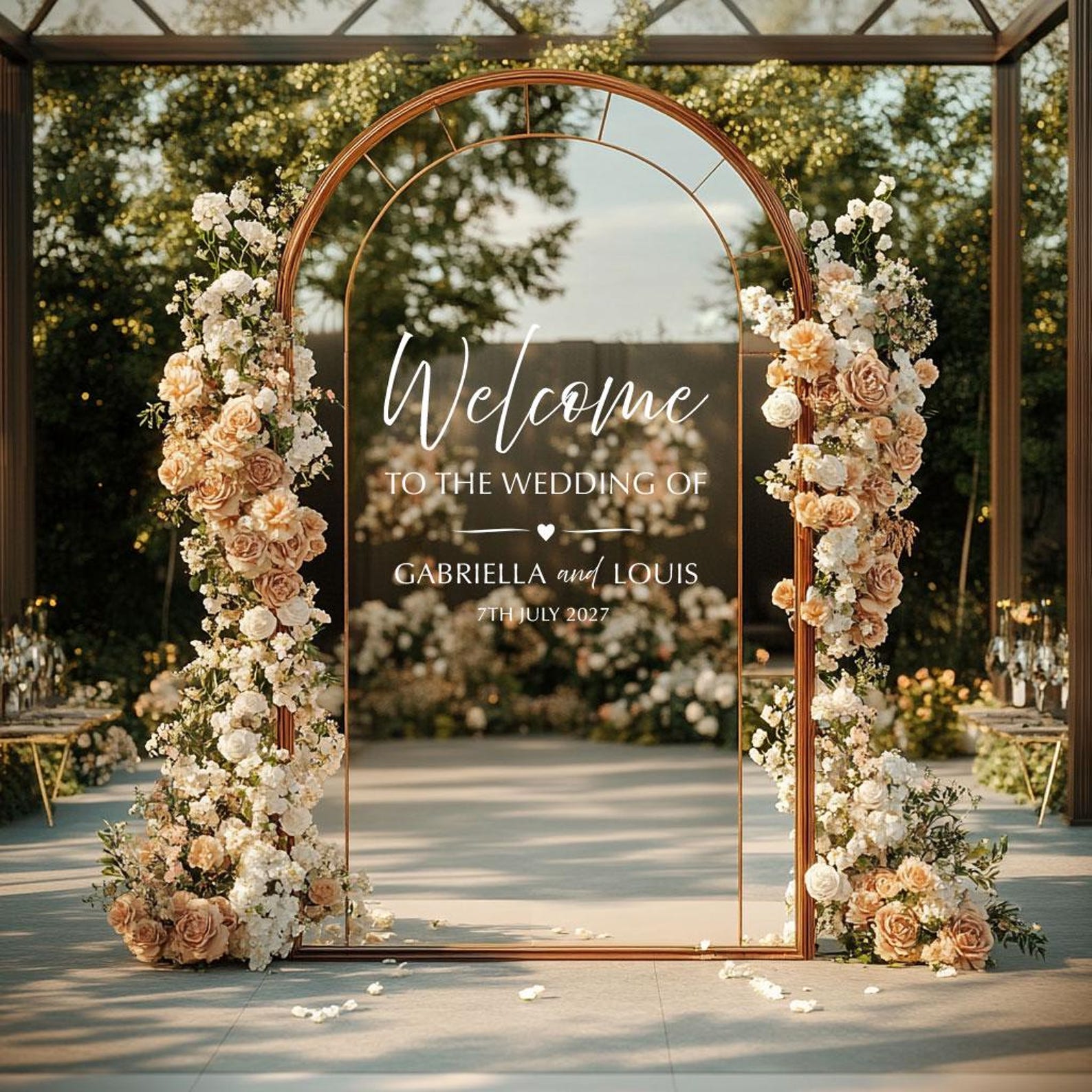 Custom Wedding Welcome Sign Decal: Personalised Vinyl Transfer - Etsy
