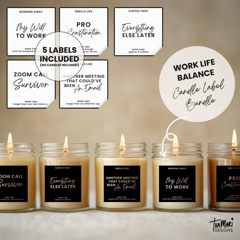 Funny Candle Labels Coworkers - Etsy UK