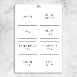 Minimalist Pantry Labels | Simple & Modern, Clear or White Stickers | 8 ...