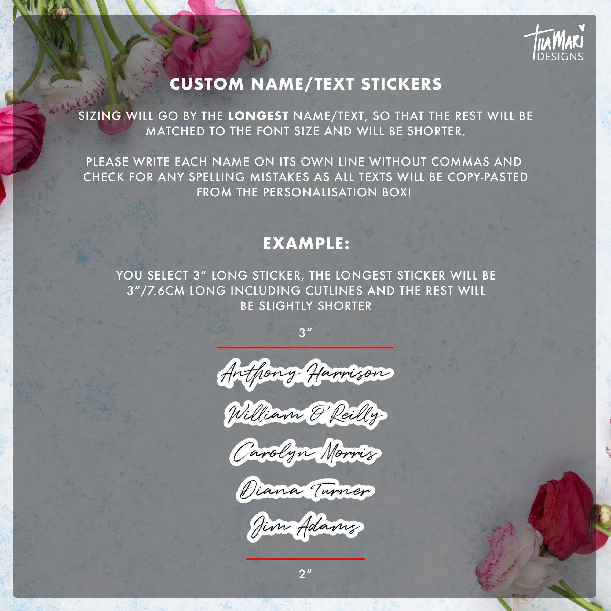 DIE CUT Custom Name Clear Sticker 15 - Etsy