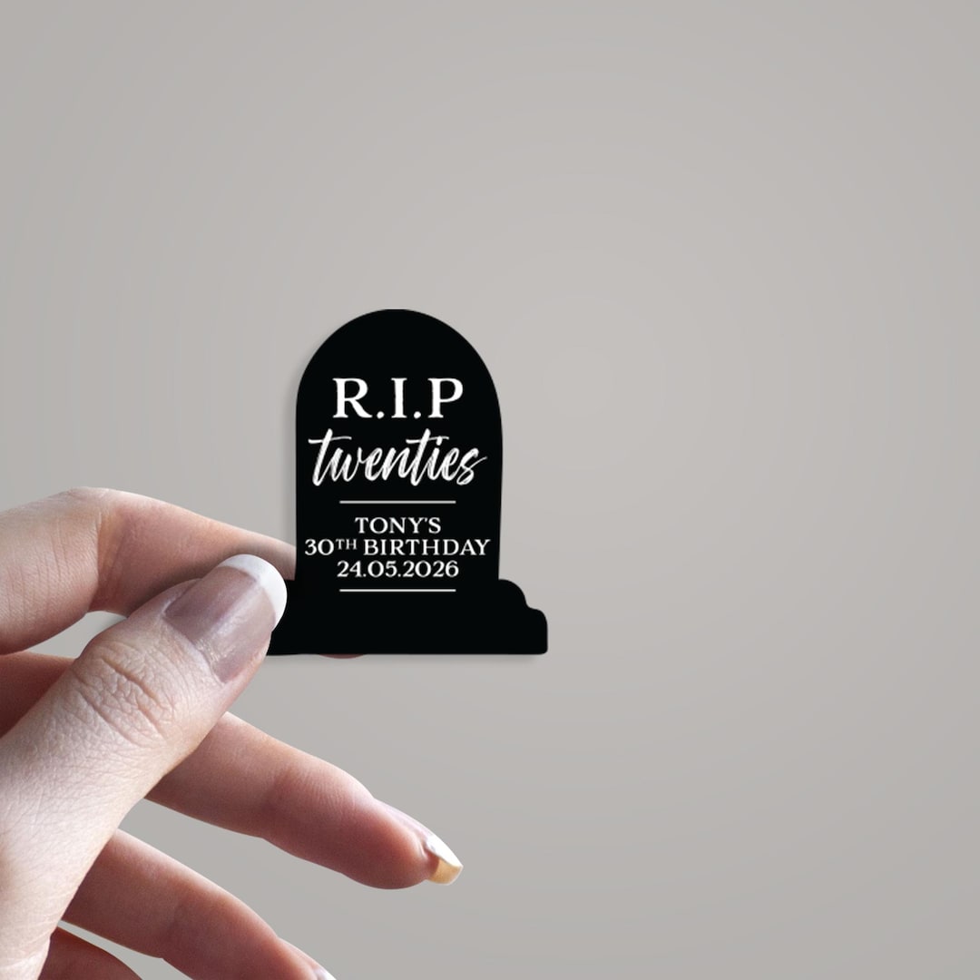 RIP Twenties Gravestone Shot Stickers: 30th Birthday Party Favors - Etsy