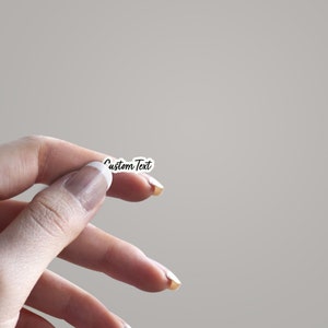 1" Long Custom Text Sticker Sheet Clear or White | 20-50 Stickers ...