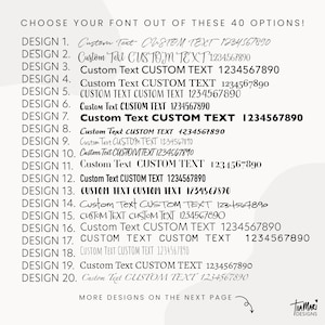 1" Long Custom Text Sticker Sheet Clear or White | 20-50 Stickers ...